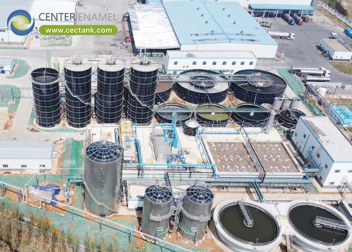 Tanques de ecualización de vidrio de fácil expansión fundidos a acero con las normas AWWA D103 ...